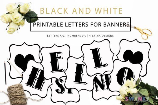 Free Printable Letters For Banners - Swanky Design Co.