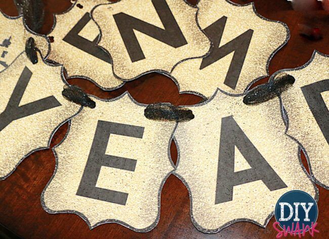 Happy New Year Banner Free Printable - Swanky Design Co.