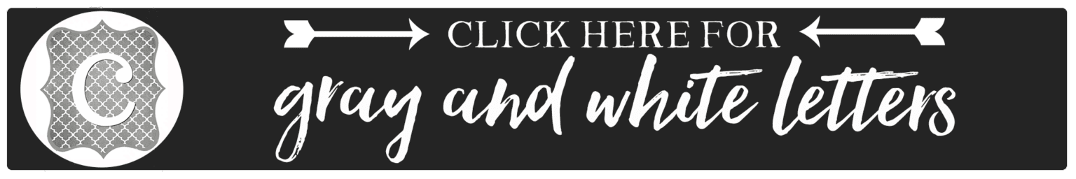 Free Printable Black and White Banner Letters - Swanky Design Co.