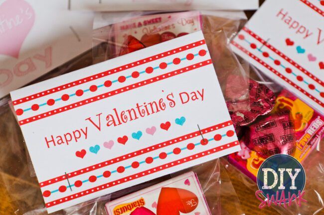 Printable Valentine Candy Bag Toppers - Swanky Design Co.