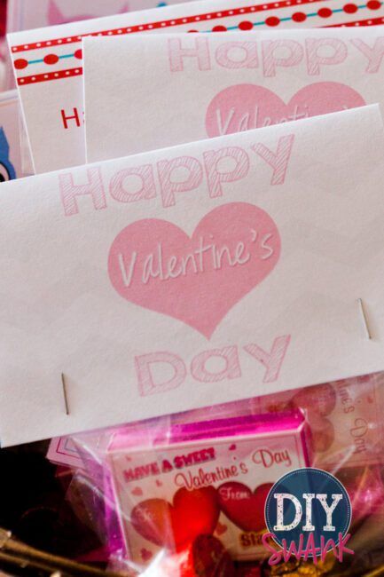 Printable Valentine Candy Bag Toppers - Swanky Design Co.