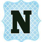 Blue and Black Printable Letters for Banners - Swanky Design Co.