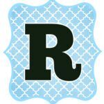 Blue and Black Printable Letters for Banners - Swanky Design Co.