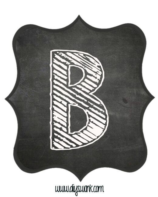 Chalkboard Letters for Banners-Free Printable - Swanky Design Co.