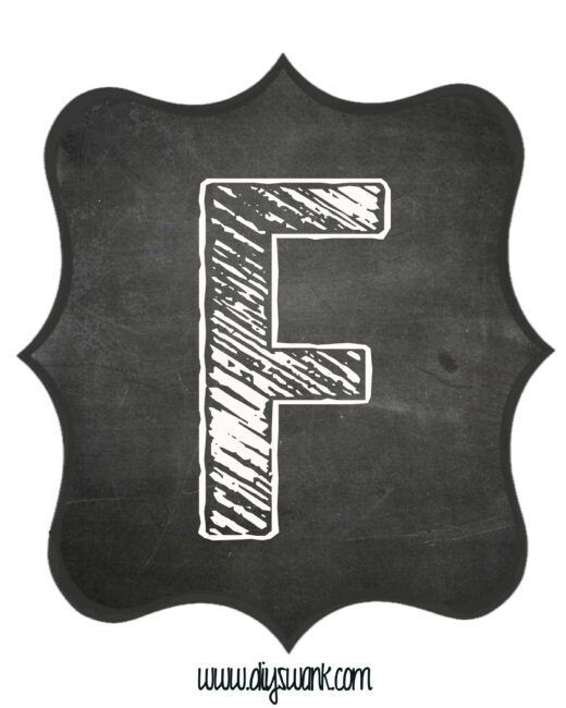Chalkboard Letters for Banners-Free Printable - Swanky Design Co.