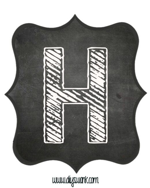 Chalkboard Letters for Banners-Free Printable - Swanky Design Co.