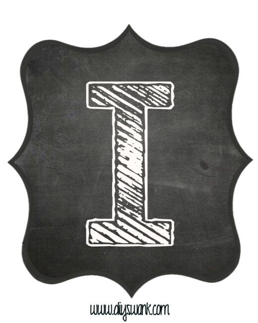 Chalkboard Letters for Banners-Free Printable - Swanky Design Co.
