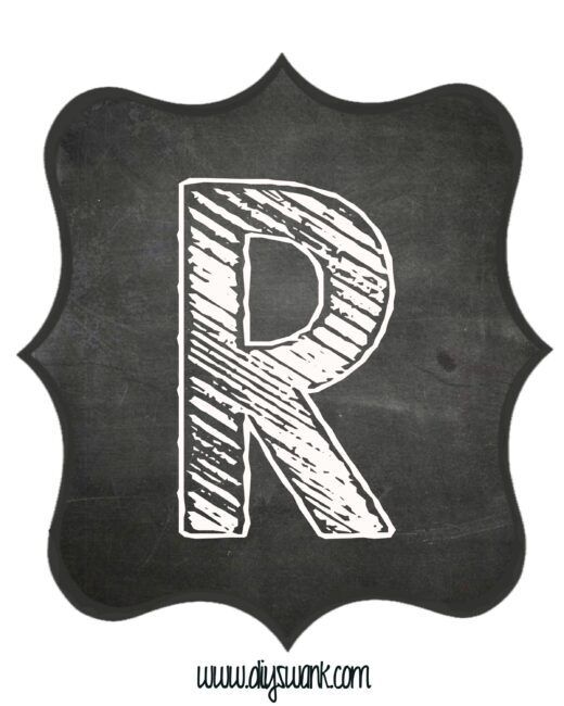 Chalkboard Letters for Banners-Free Printable - Swanky Design Co.