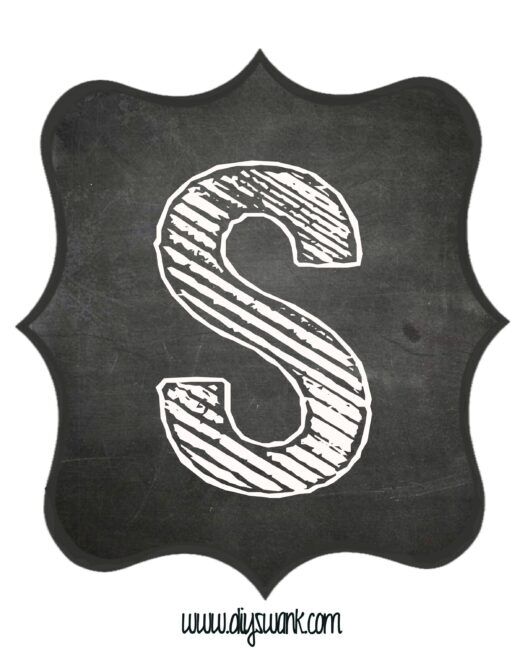 Chalkboard Letters for Banners-Free Printable - Swanky Design Co.