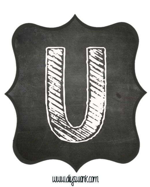Chalkboard Letters for Banners-Free Printable - Swanky Design Co.