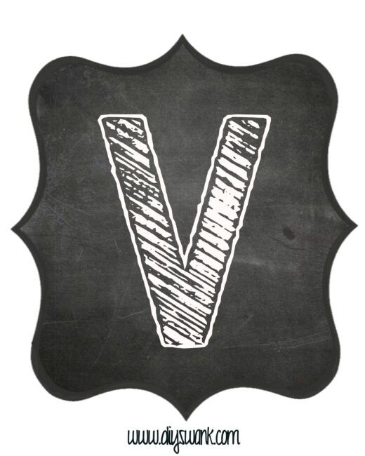 Chalkboard Letters for Banners-Free Printable - Swanky Design Co.