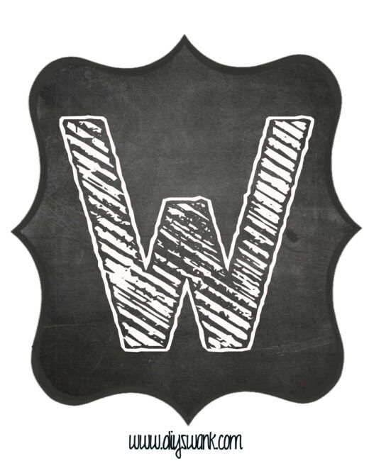Chalkboard Letters for Banners-Free Printable - Swanky Design Co.