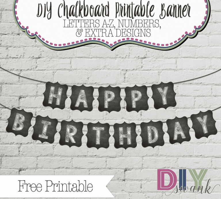 Chalkboard Letters for Banners-Free Printable - Swanky Design Co.