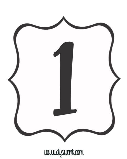 Free Printable Black and White Banner Letters - Swanky Design Co.