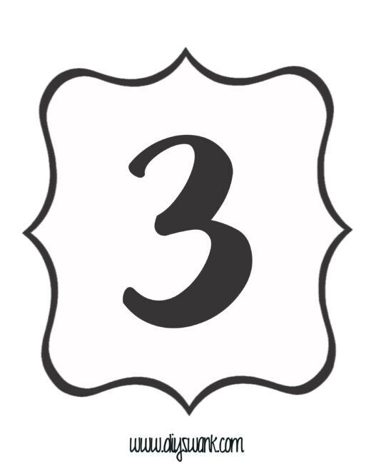 Free Printable Black and White Banner Letters - Swanky Design Co.