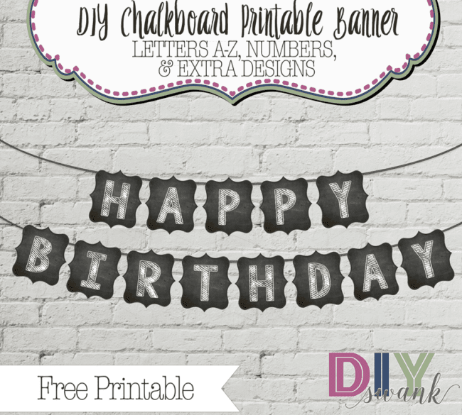 Chalkboard Letters for Banners-Free Printable - Swanky Design Co.